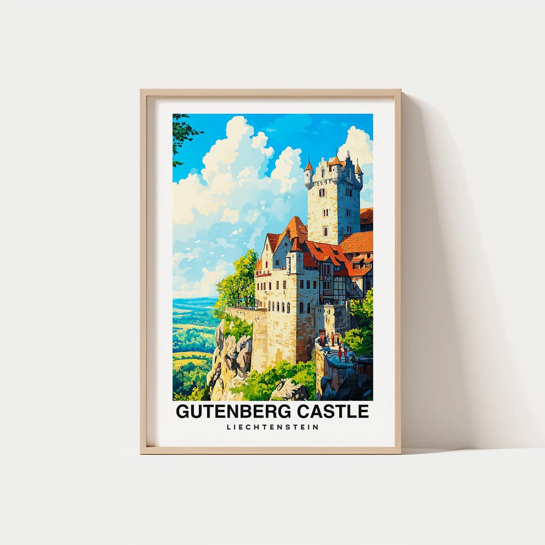 Gutenberg Castle Travel Print Wall Art, Balzers - Liechtenstein City ...