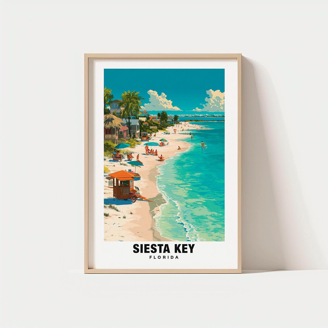 Siesta Key Wall Art, Florida - Florida Print, Siesta Key Travel Gift ...