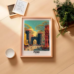Pune Print – India Poster, Travel Art, Urban Scene, Cultural Views ...