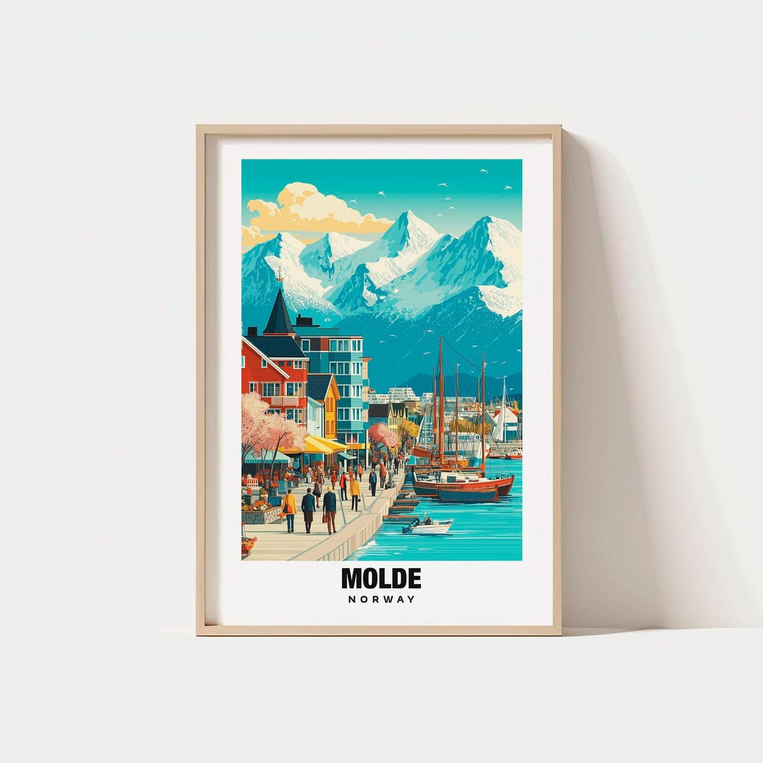 Molde Print - Norway Poster, Molde Views, Fjord Charm, Mountain Scene ...