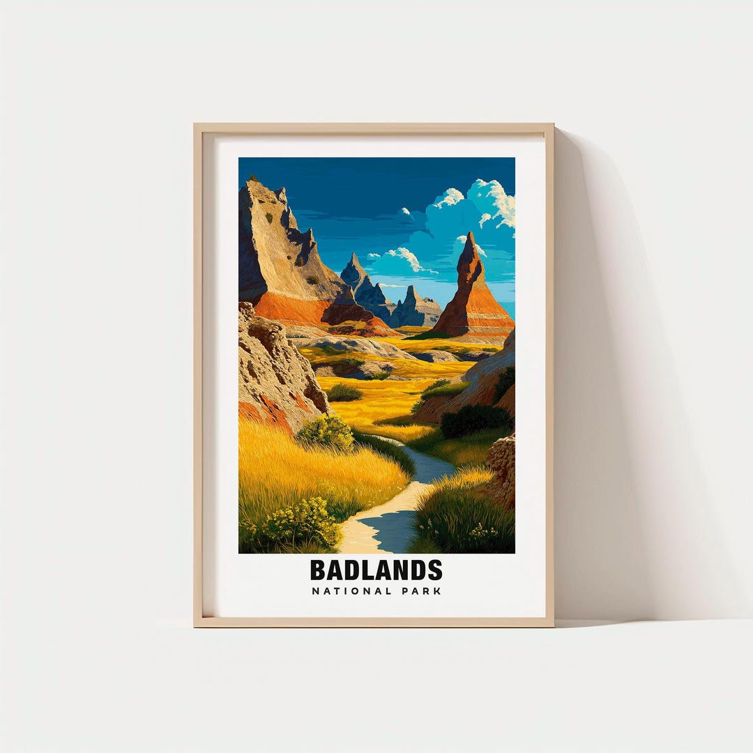 Badlands Poster: South Dakota Scenery (multiple Sizes Available) - Etsy