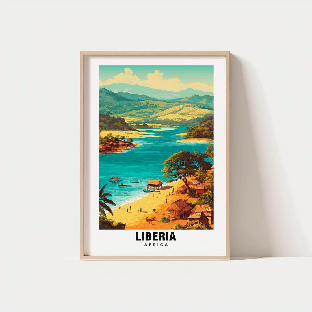 Liberia Poster, Monrovia- Monrovia Print, Liberia Travel Gift, Liberia ...