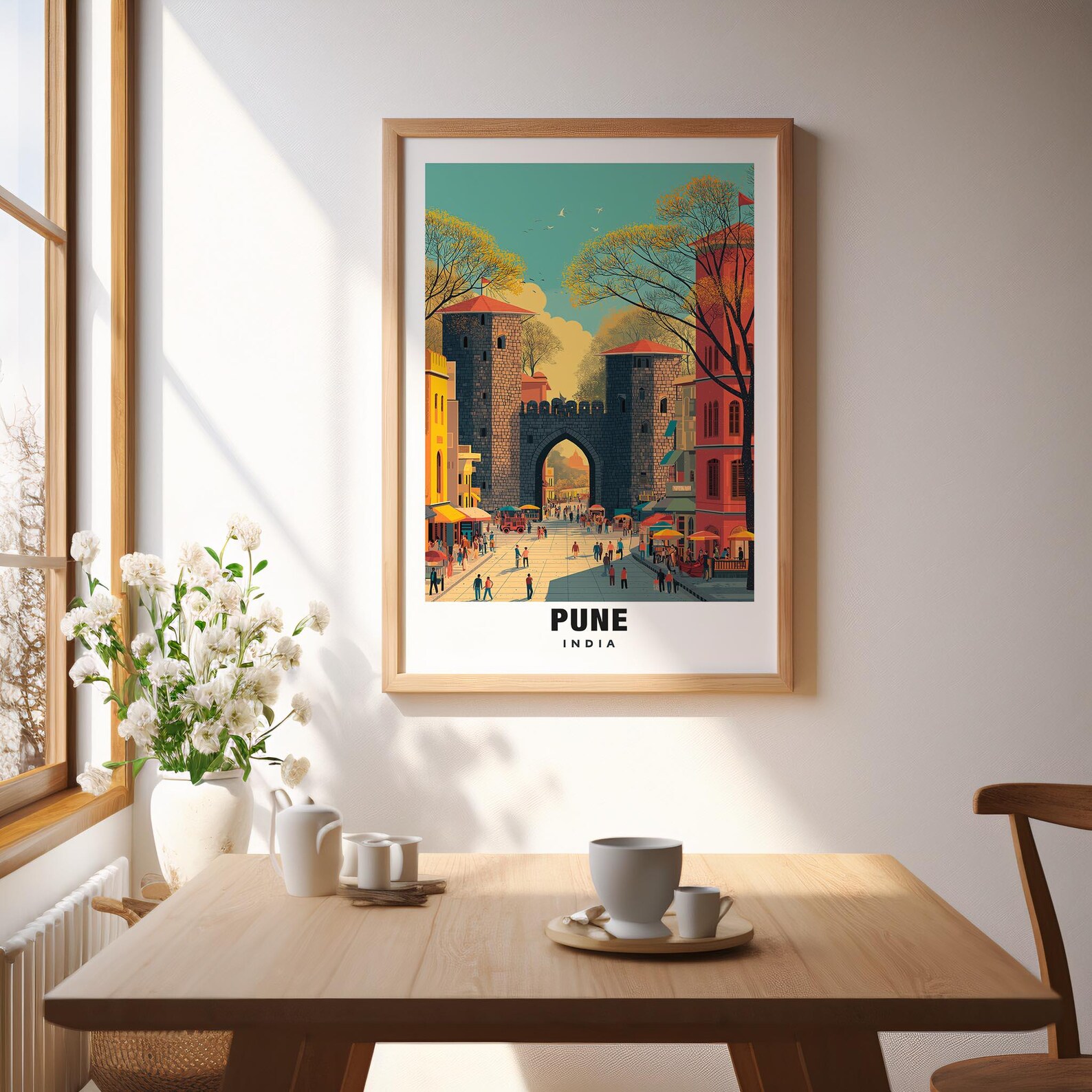 Pune Print – India Poster, Travel Art, Urban Scene, Cultural Views ...