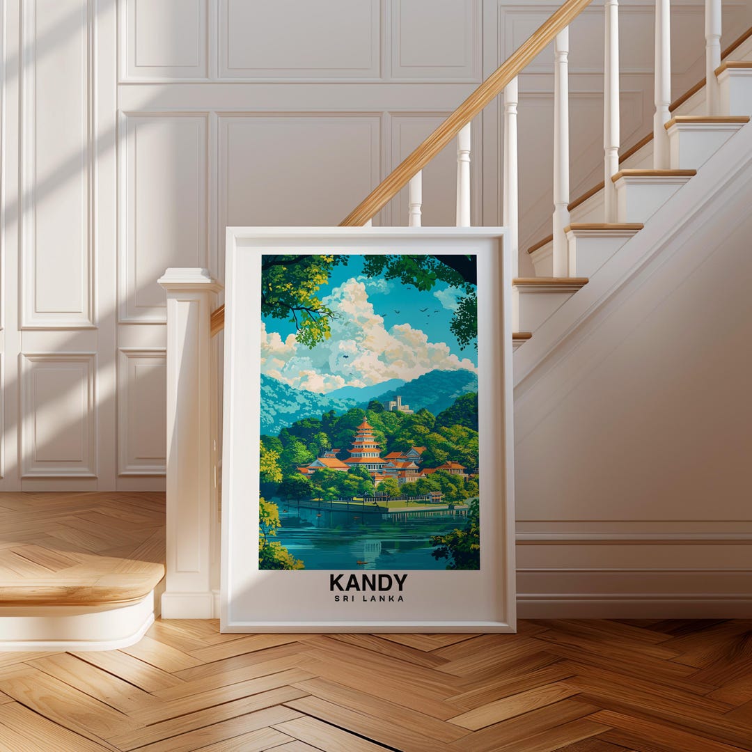 Kandy Travel Print, Kandy Sri Lanka Travel Gift, Printable City Poster ...