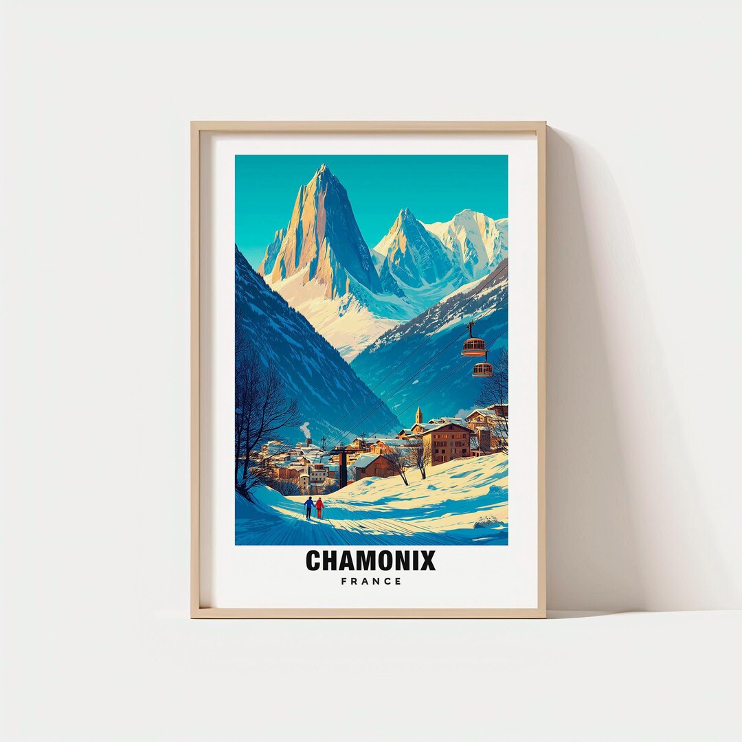 Chamonix Ski Resort Print – France Travel Poster - Etsy UK