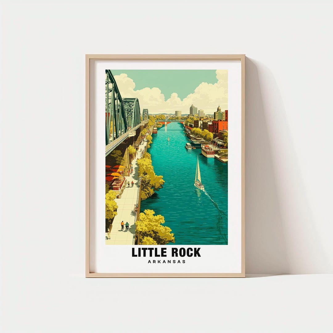 Little Rock Print - Arkansas Poster, Little Rock Views, Little Rock Art ...