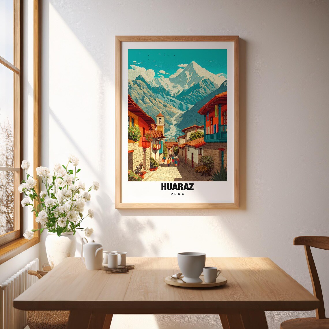 Huaraz Print - Peru Poster, Huaraz Views, Huaraz Art, Mountain Charm ...