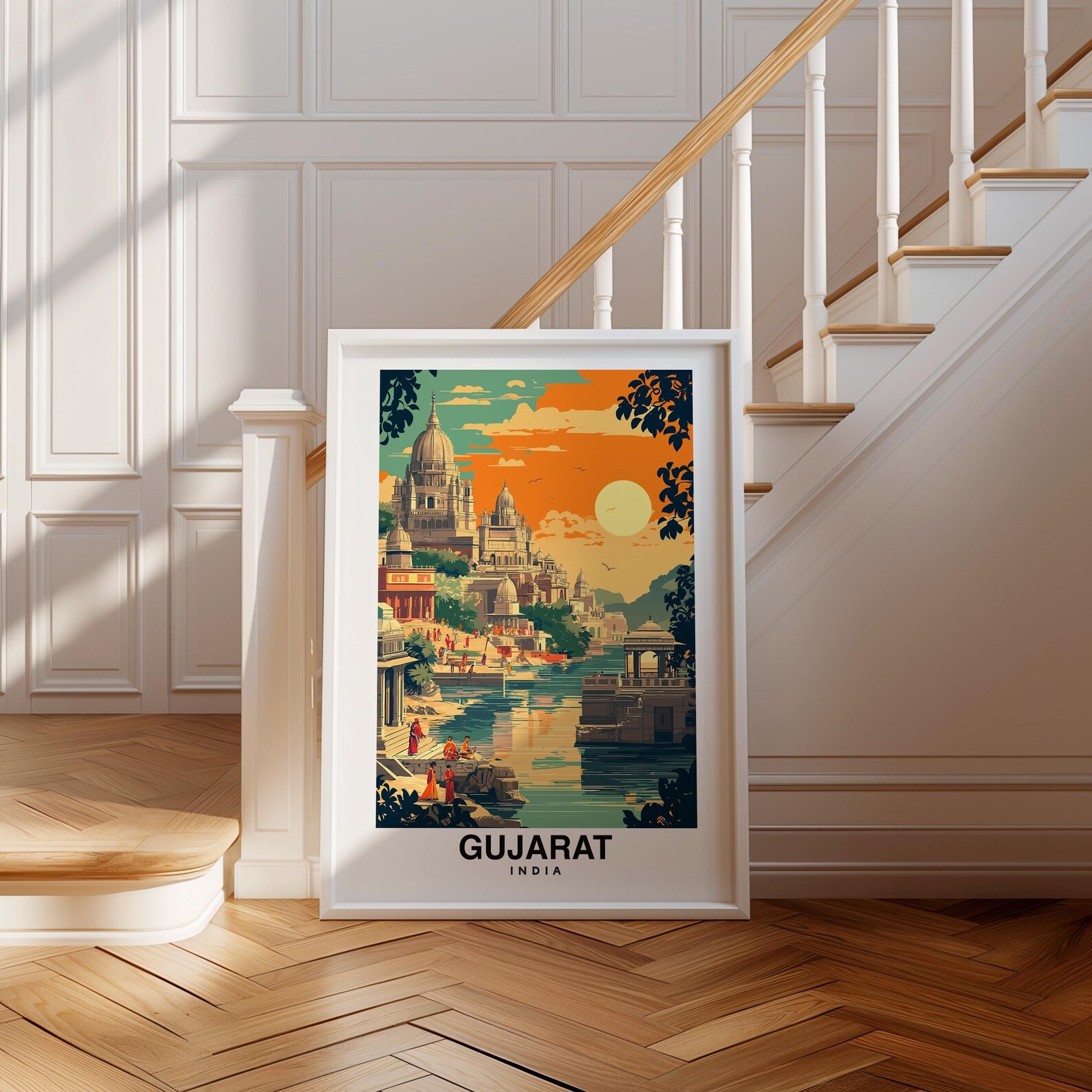 Gujarat City Print, Gujarat Travel Poster, India Travel Gift, Gujarat ...