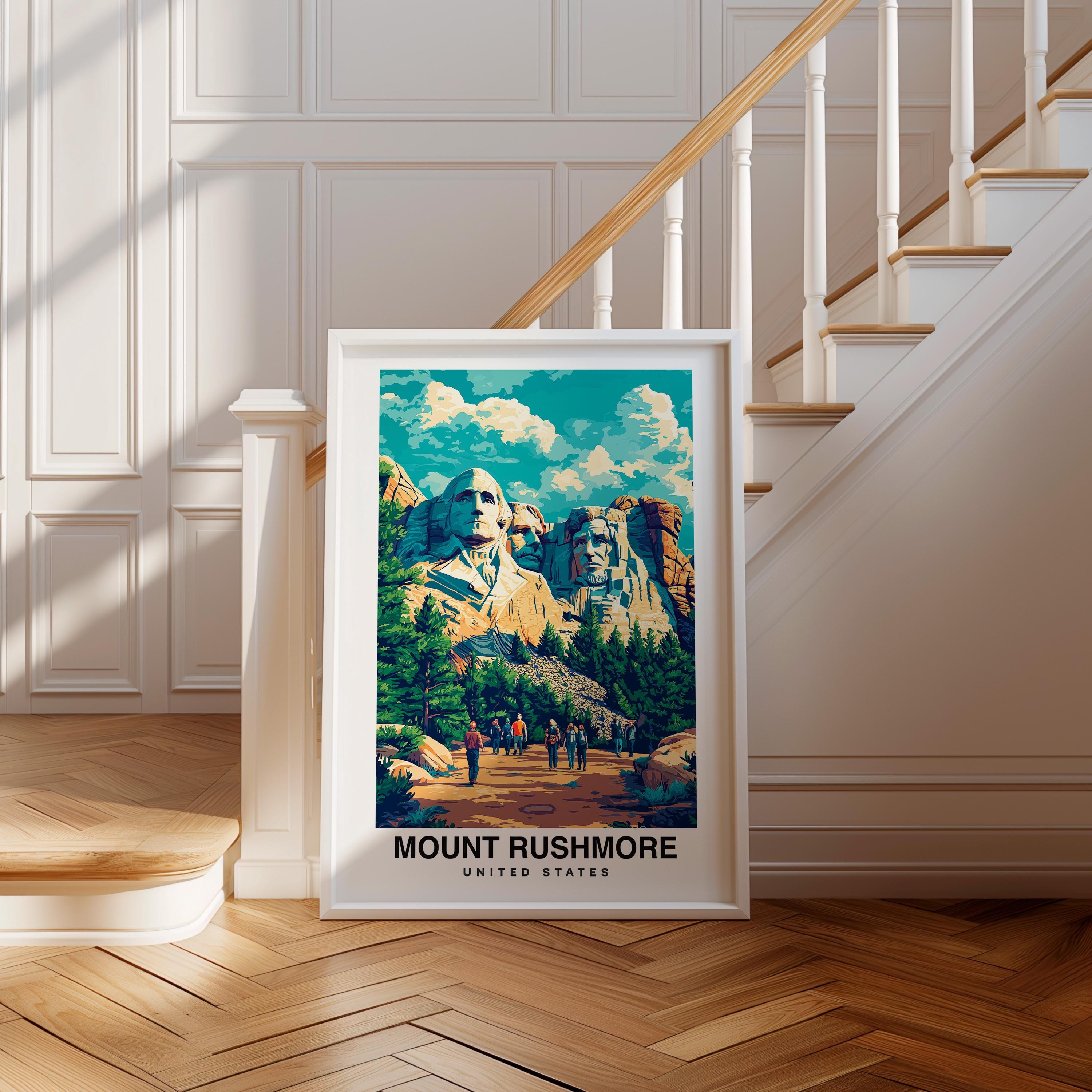 Mount Rushmore Travel Print, Mount Rushmore USA Landmark, Printable ...