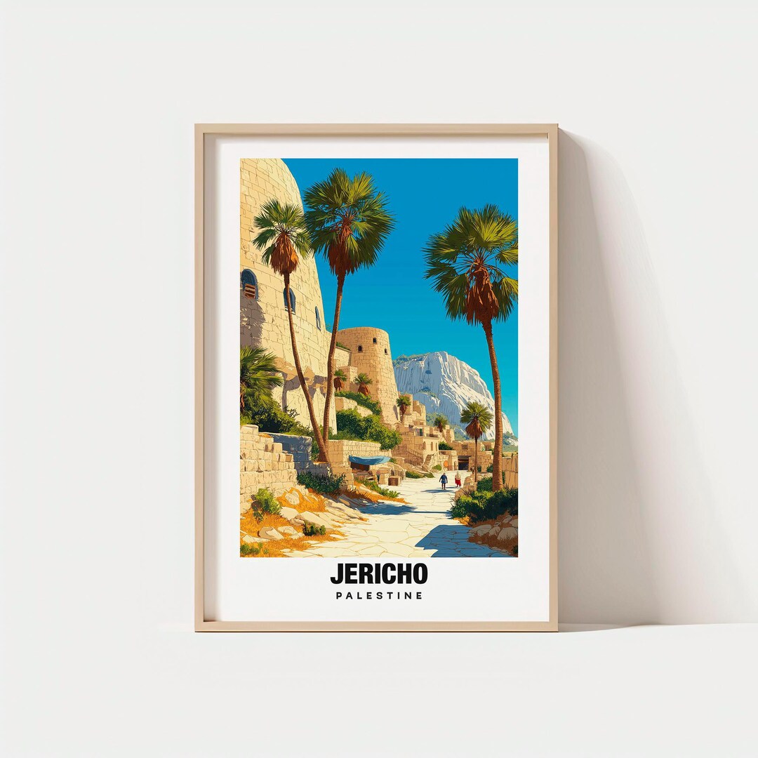 Jericho Art Print: Scenic Palestine City, Ancient Landscape - Etsy