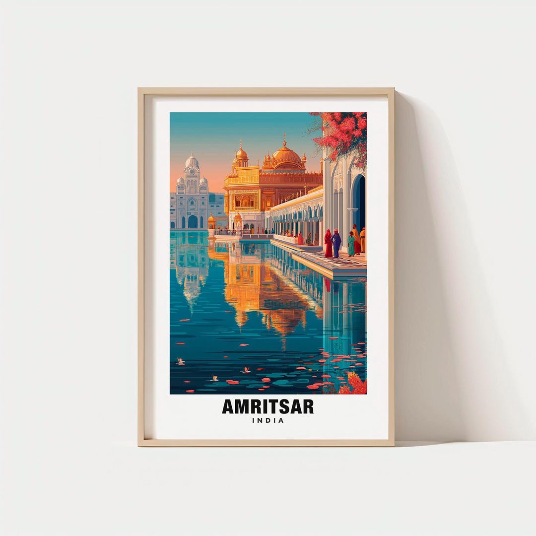 Golden Temple Poster, India - India Print, Golden Temple Travel Gift ...