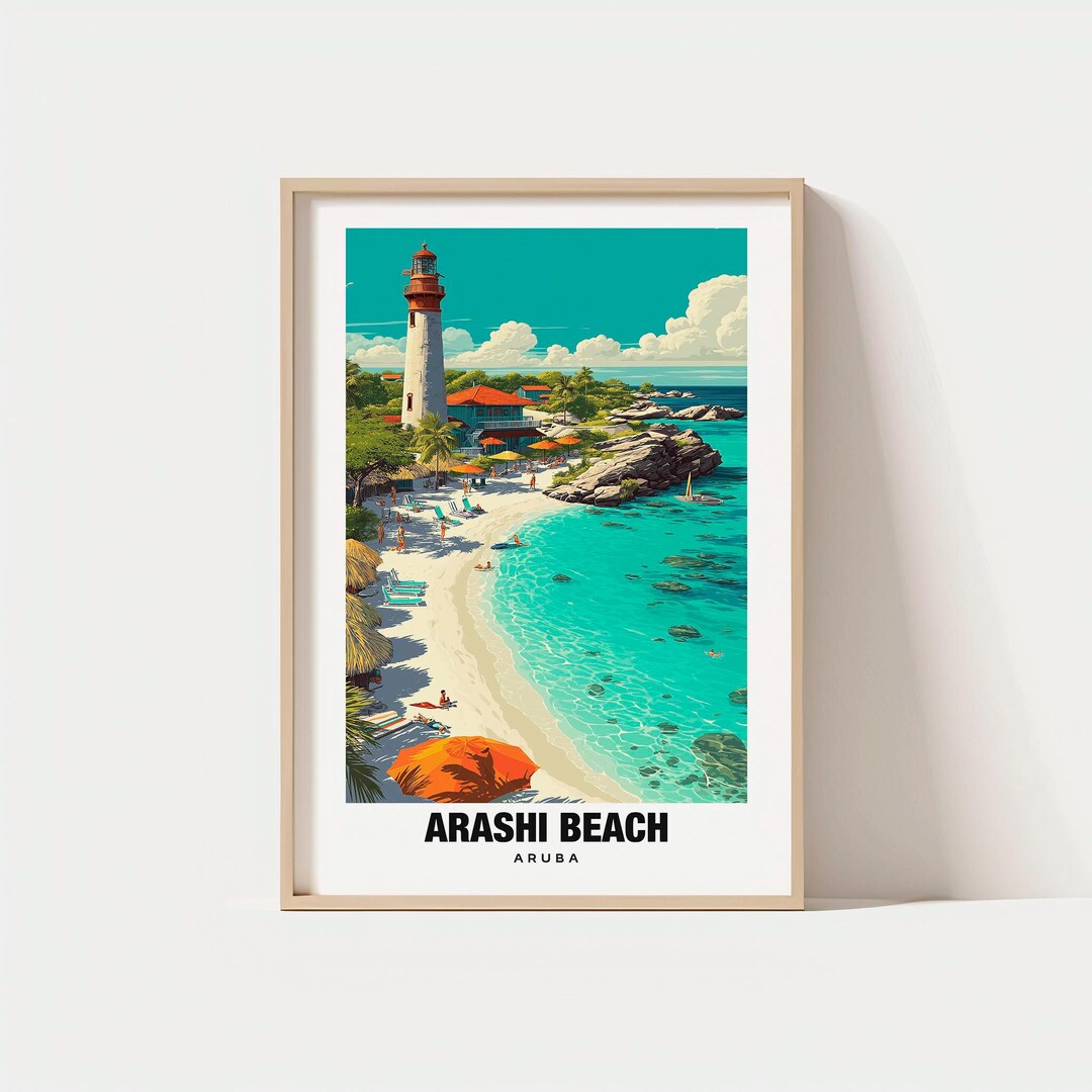 Arashi Print - Aruba Poster, Arashi Views, Caribbean Charm, Beach Scene ...