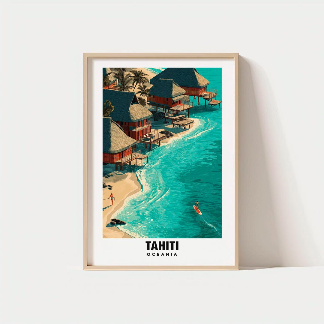Tahiti Print - French Polynesia Poster, Tahiti Views, Tahiti Beaches ...