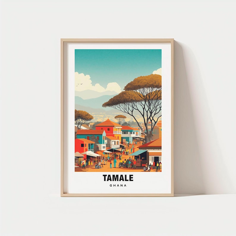 Tamale Print - Ghana Poster, Tamale Views, Tamale Art, Cultural Charm ...