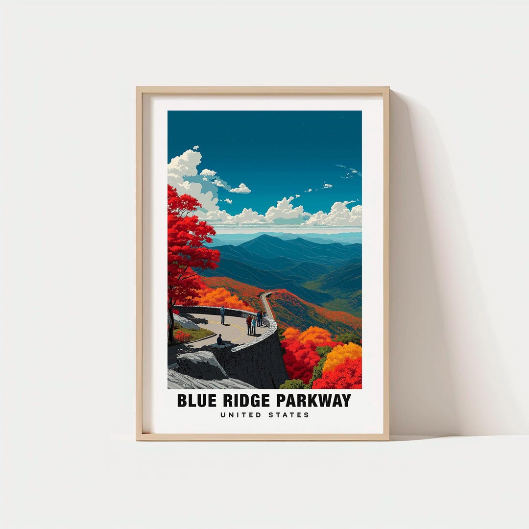 Blue Ridge Parkway Poster: Appalachian Mountains (digital Download) - Etsy