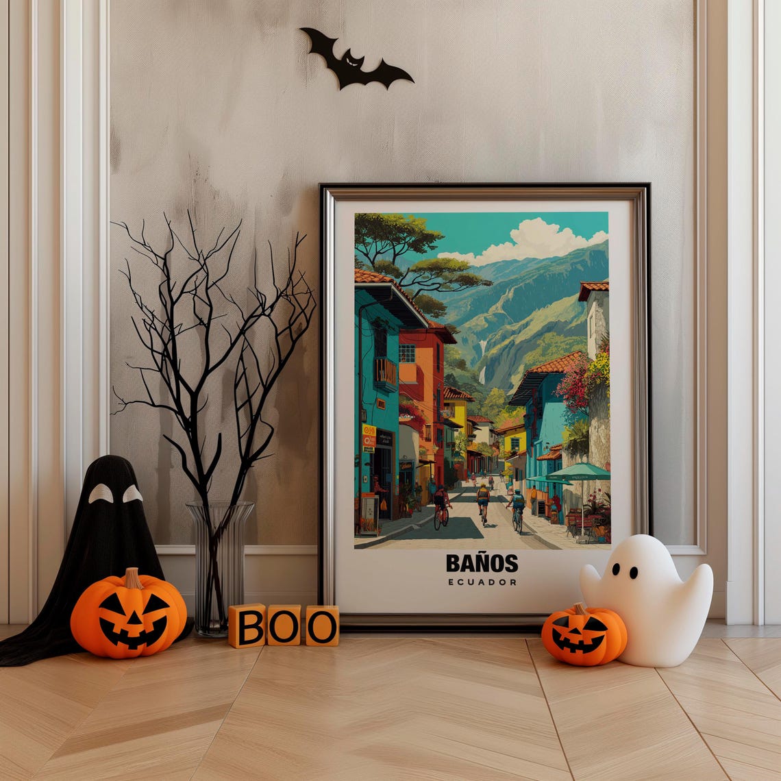Baños Print - Ecuador Poster, Baños Views, Baños Art, Mountain Charm ...