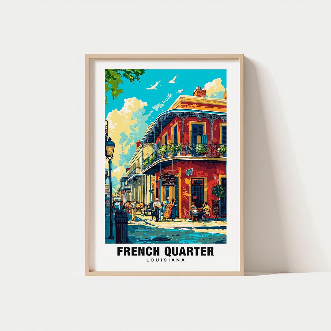 French Quarter Print - Louisiana Poster, French Quarter Views, French ...