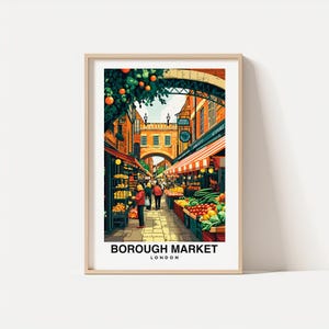 Borough Market, London Travel Print Wall Art, Borough Market - London ...