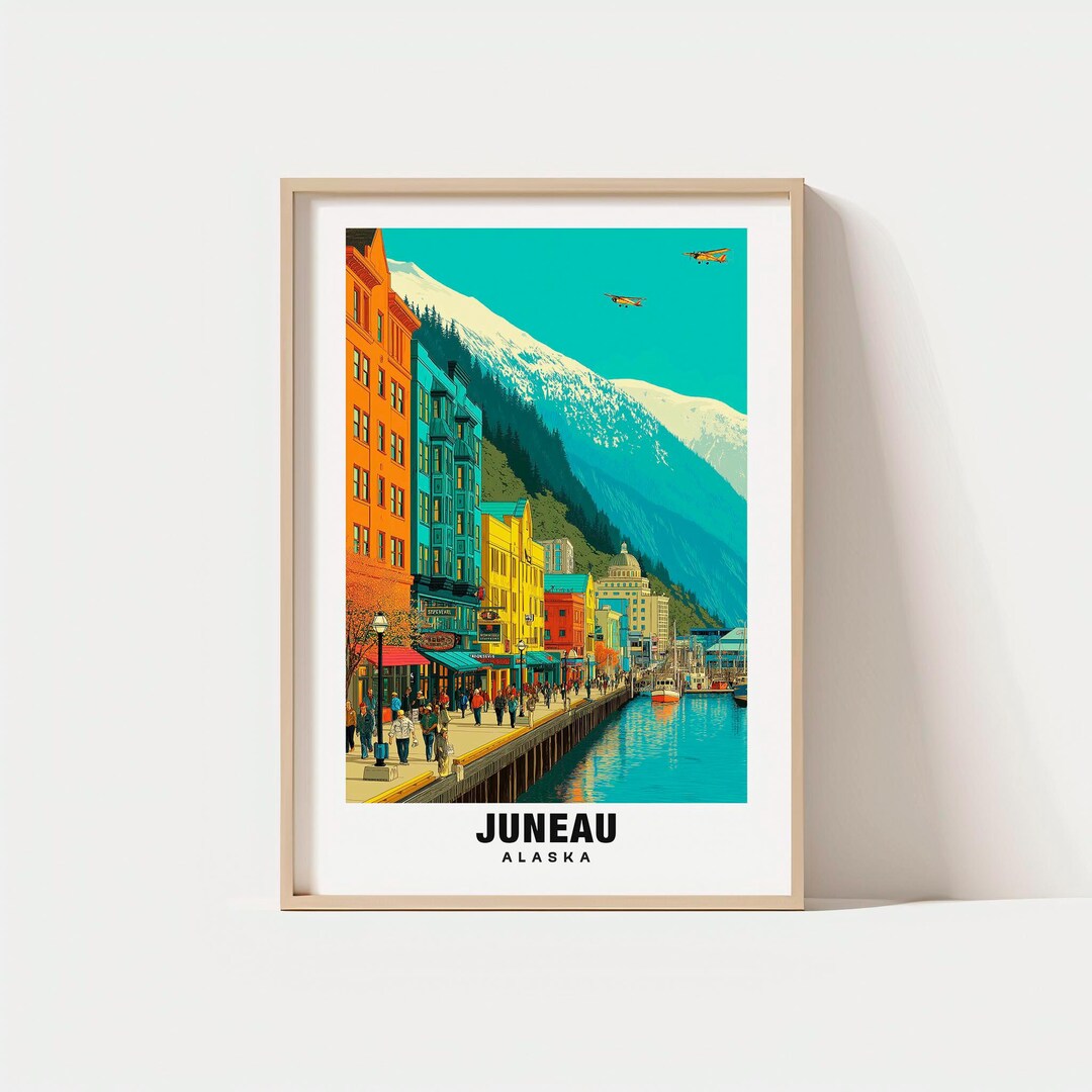Juneau Print - Alaska Poster, Juneau Views, Juneau Art, Alaska Charm ...