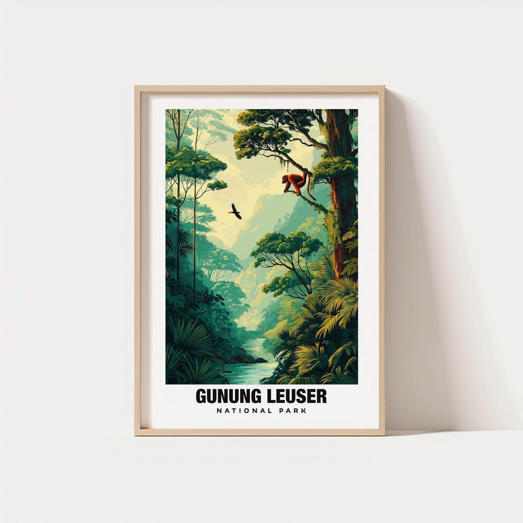 Gunung Leuser National Park, Indonesia Travel Gift - Indonesia Poster ...