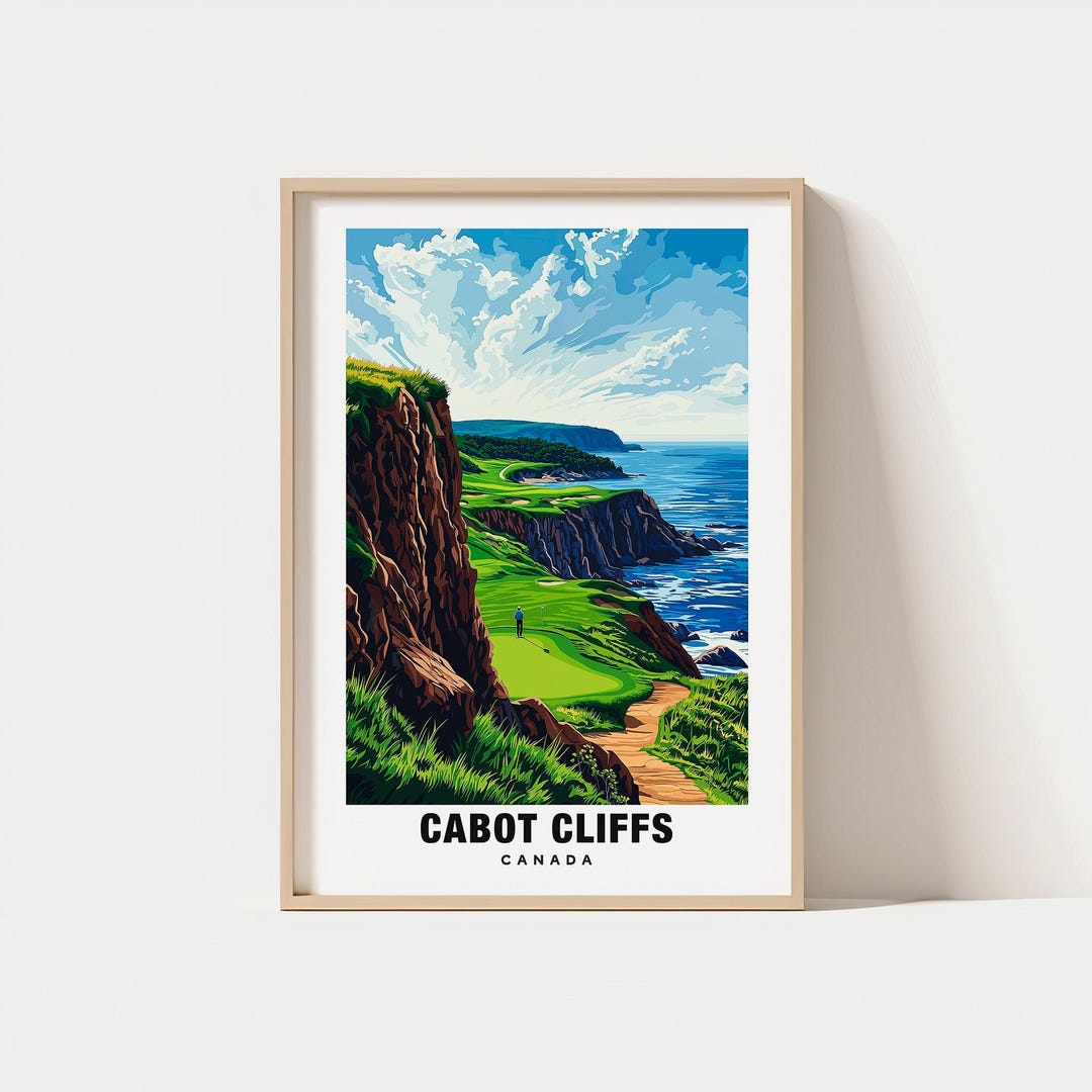 Cabot Cliffs Print - Canada Poster, Cabot Cliffs Views, Cliffs Art ...