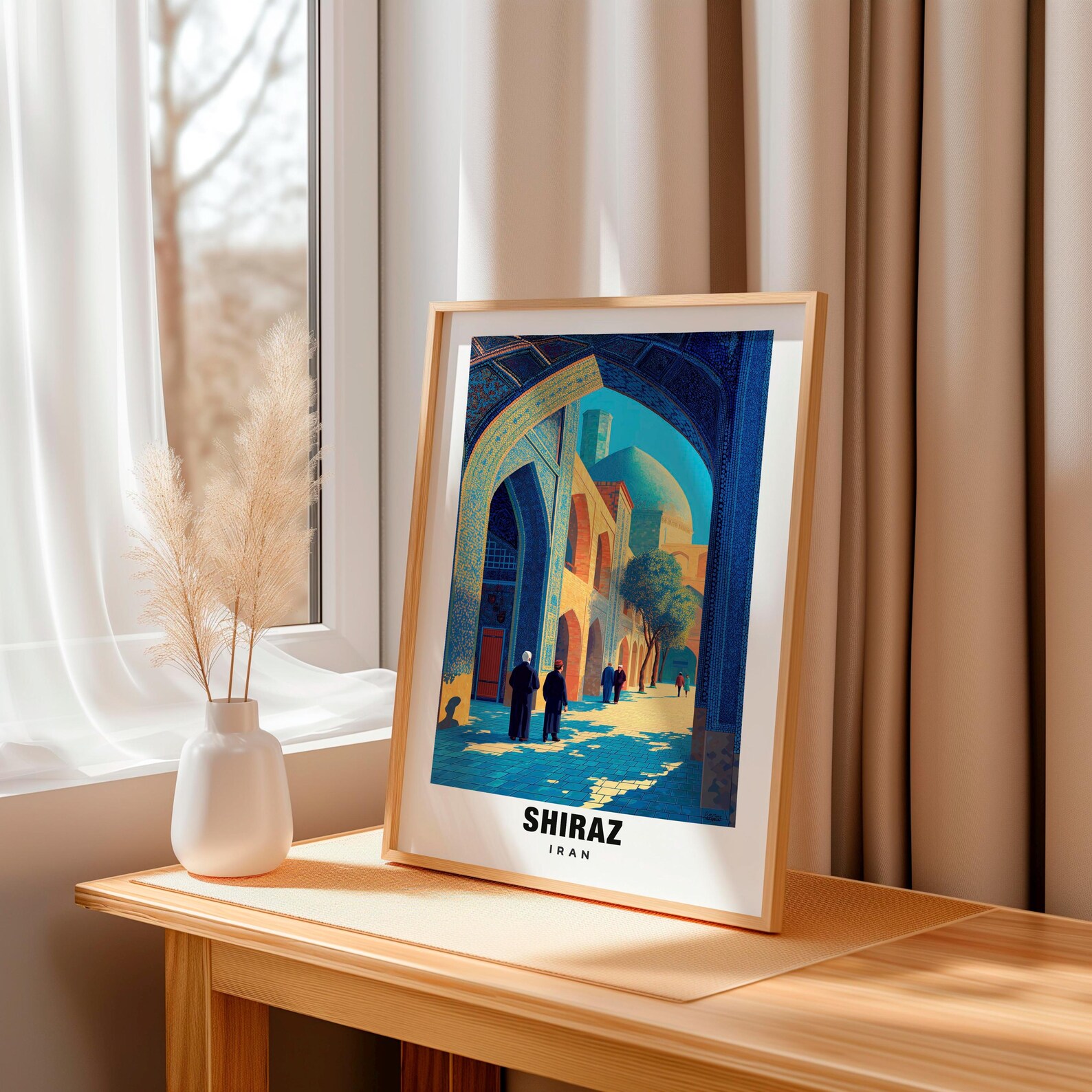 Shiraz Travel Poster: Persian Architecture and Gardens (multiple Sizes ...