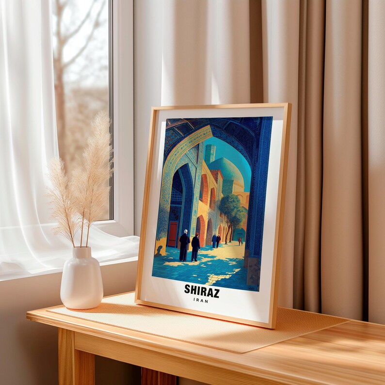 Shiraz Travel Poster: Persian Architecture and Gardens (multiple Sizes ...