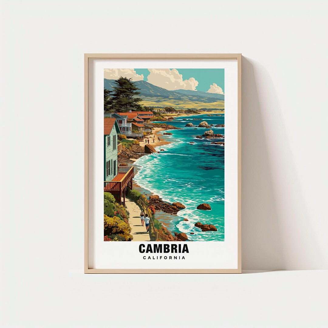 Cambria Scenic Print - Pacific Coast Landscape and Beach View - Etsy