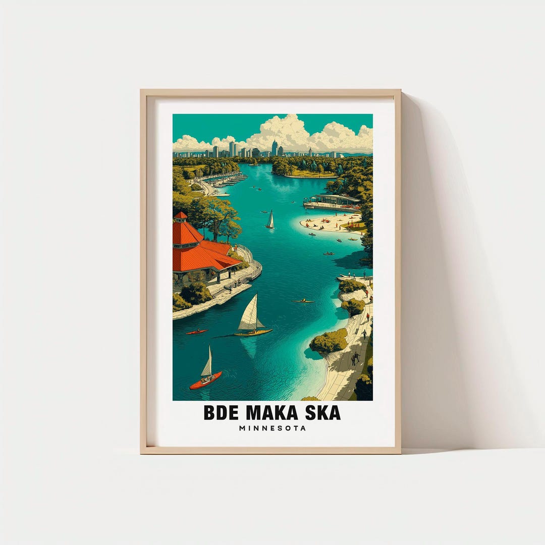 Minneapolis Lake Art Print - Bde Maka Ska Scenic View - Etsy