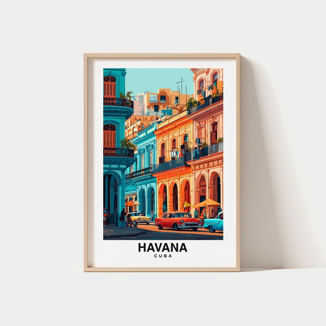 Havana Poster, Cuba - Cuba Print, Havana Travel Gift, Havana Gift ...