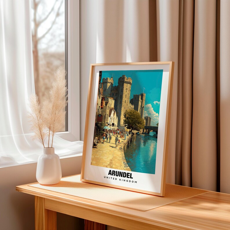 Arundel Print - England Poster, Travel Wall Art, Historic Print, Scenic ...