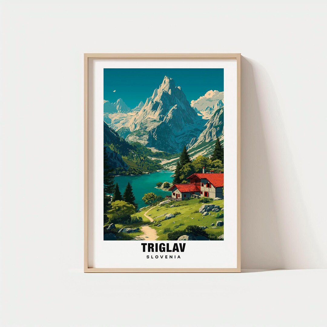 Triglav Poster: Slovenia Peak Views - Alpine Travel Art - Etsy