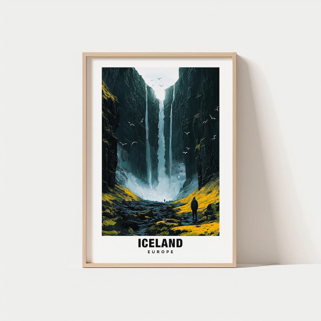 Iceland Print - Iceland Poster, Iceland Views, Iceland Waterfalls ...