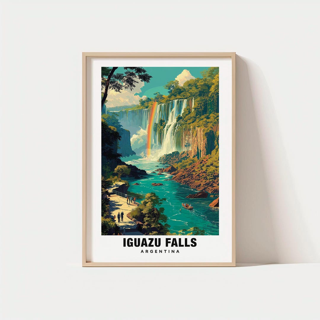 Iguazu Falls Print - Argentina Poster, Iguazu Falls Views, Falls Art ...
