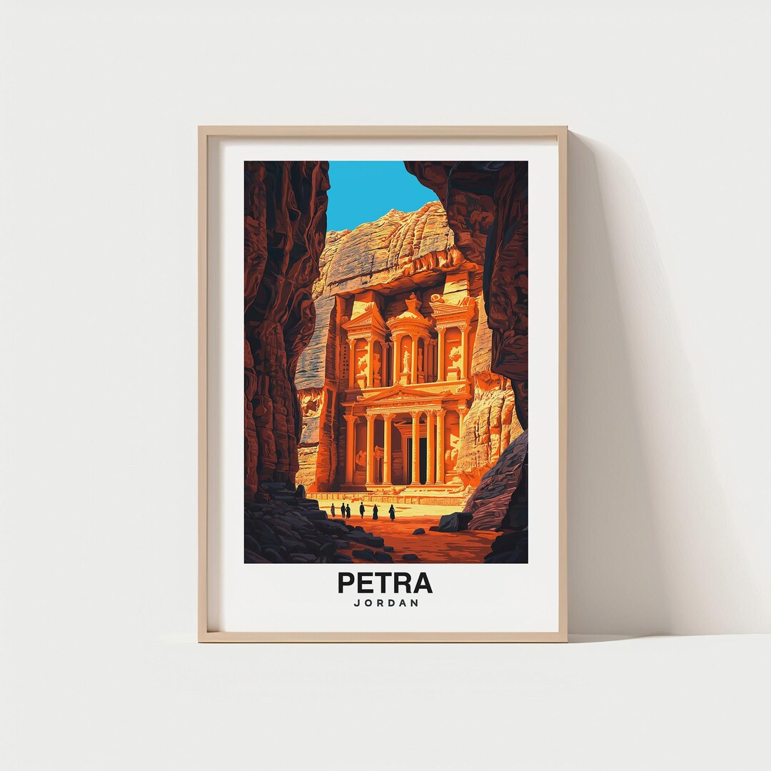 Petra Print - Jordan Poster, Petra Views, Petra Art, Jordan Charm ...