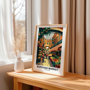 Borough Market, London Travel Print Wall Art, Borough Market - London ...