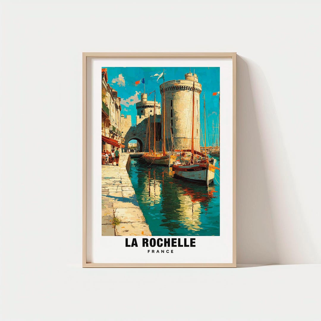 La Rochelle Coastal Print: French Harbor Scene, Scenic Wall Art - Etsy