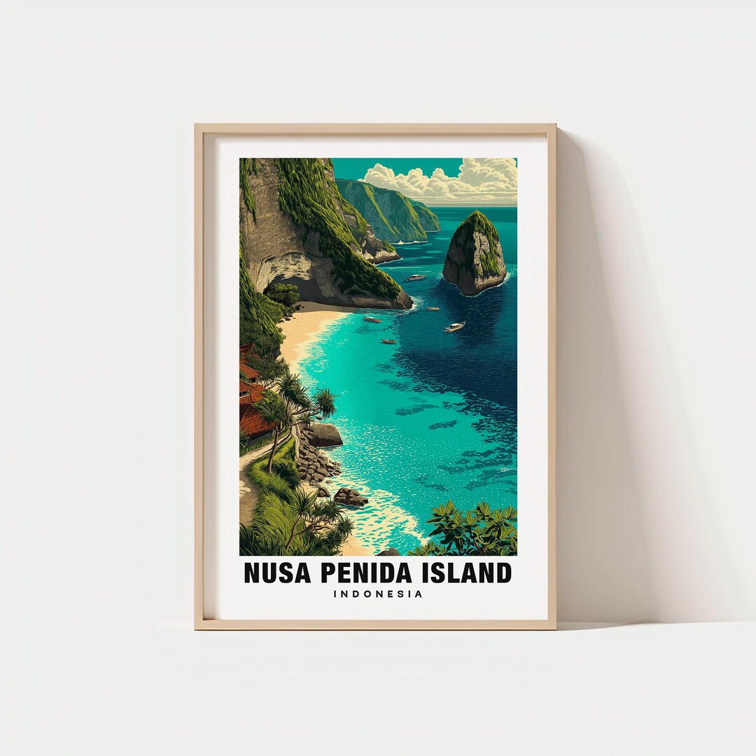 Nusa Penida Wall Art: Scenic Coastline Views - Indonesia Travel Decor ...