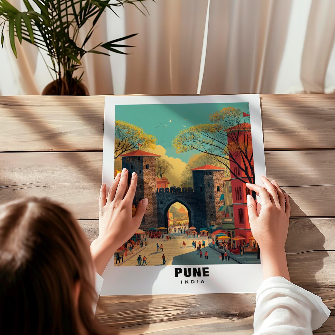 Pune Print – India Poster, Travel Art, Urban Scene, Cultural Views ...