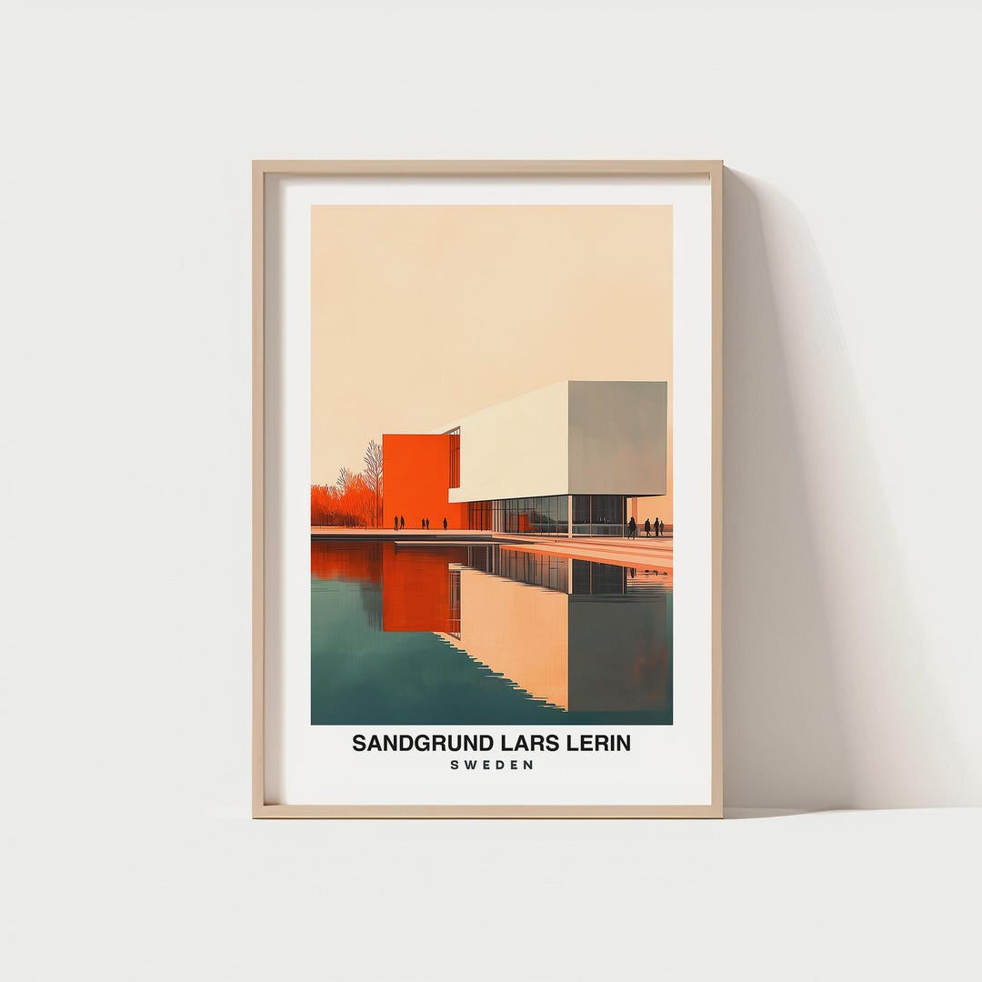 Sandgrund Lars Lerin Art Gallery Travel Print Wall Art, Karlstad ...