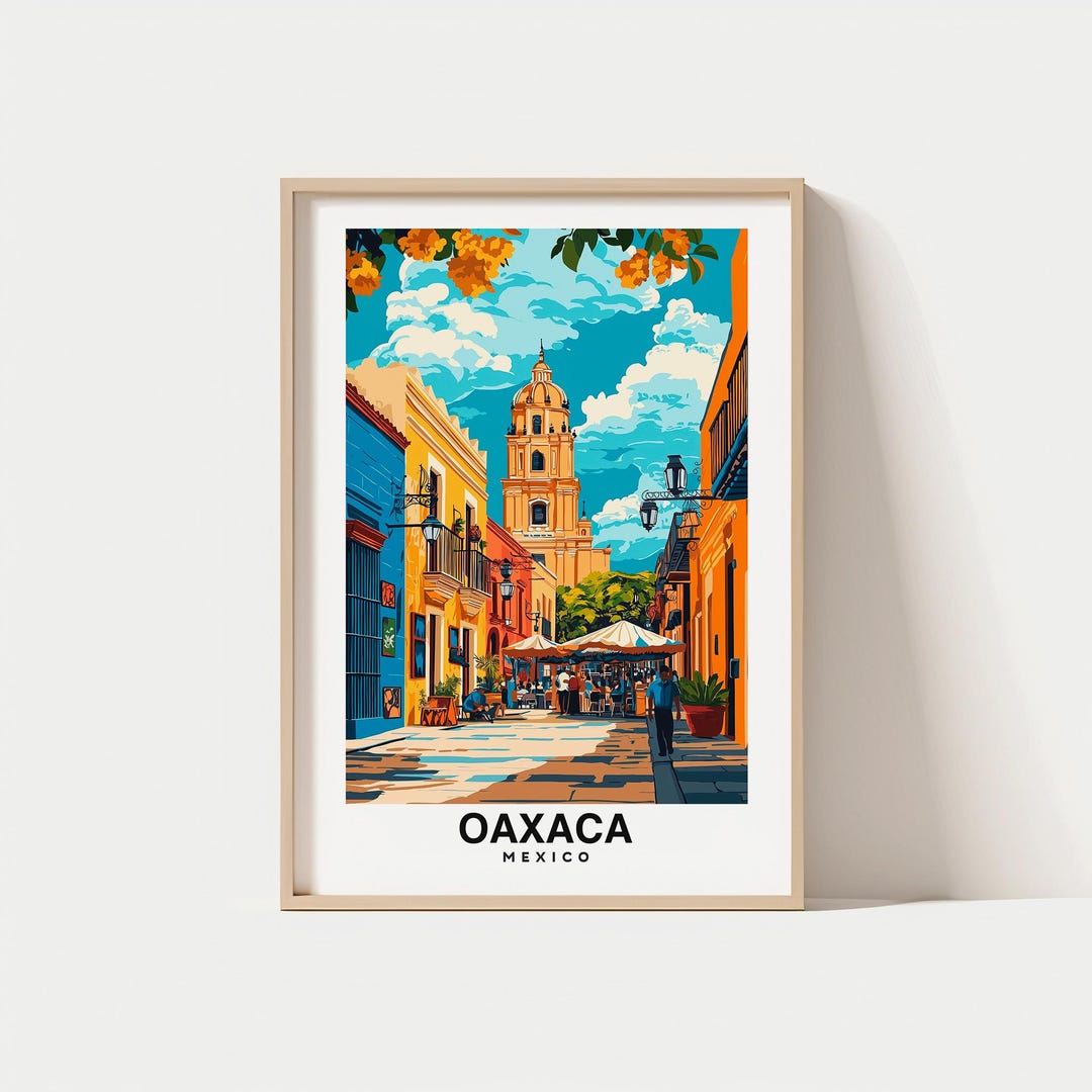 Oaxaca Travel Print, Oaxaca - Mexico Travel Gift, Printable City Poster ...