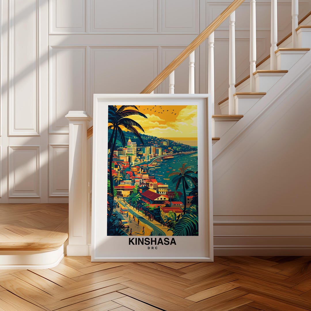 Kinshasa Travel Print, Kinshasa - Congo Travel Gift, Printable City ...