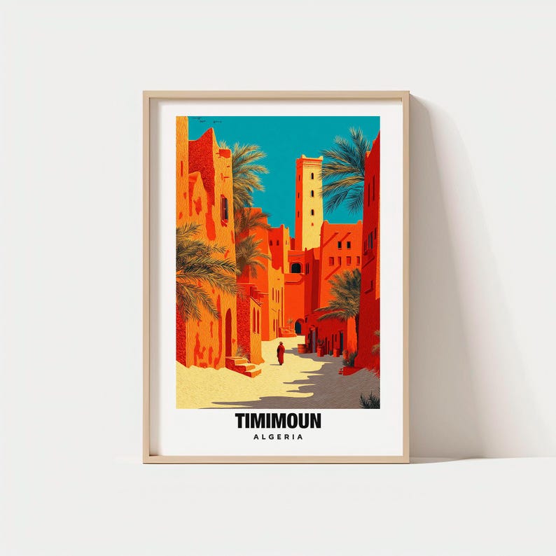 Timimoun Print - Algeria Poster, Timimoun Views, Timimoun Art, Algeria ...