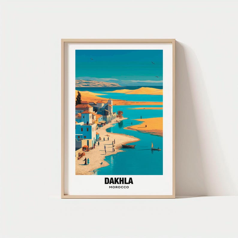 Dakhla Print - Morocco Poster, Dakhla Views, Sahara Charm, Coastal ...