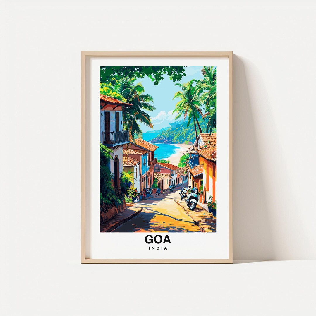Goa City Print, Goa Travel Poster, India Travel Gift, Goa Digital ...
