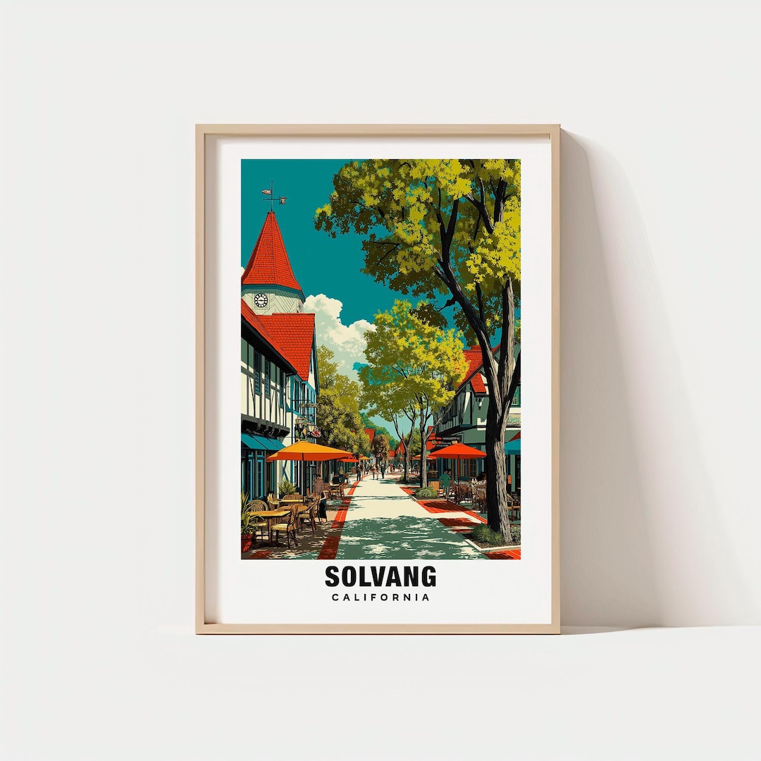 Solvang Print - California Poster, Solvang Views, Solvang Landmarks ...