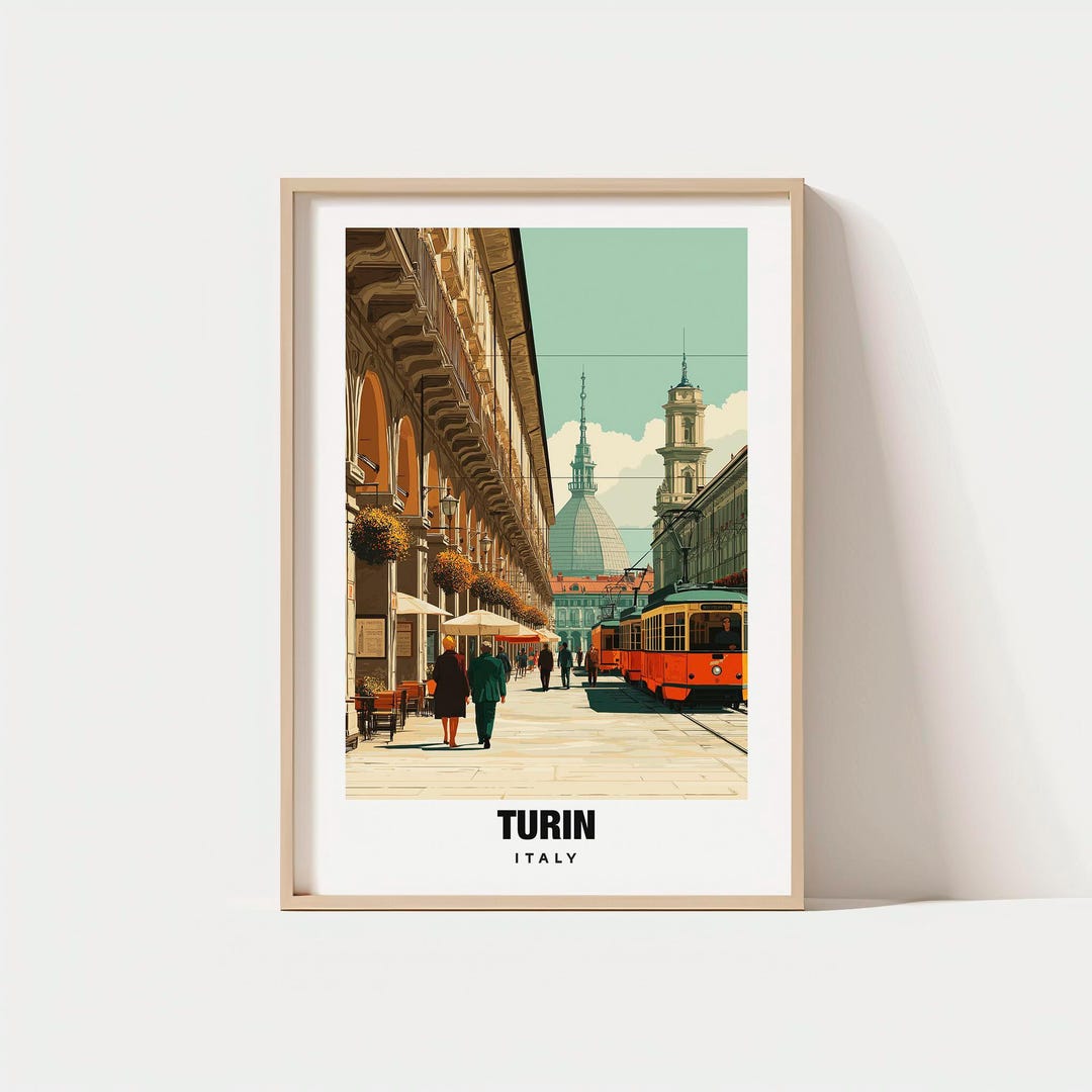 Turin, Italy Travel Print Wall Art, Turin - Italy City Print, Turin ...