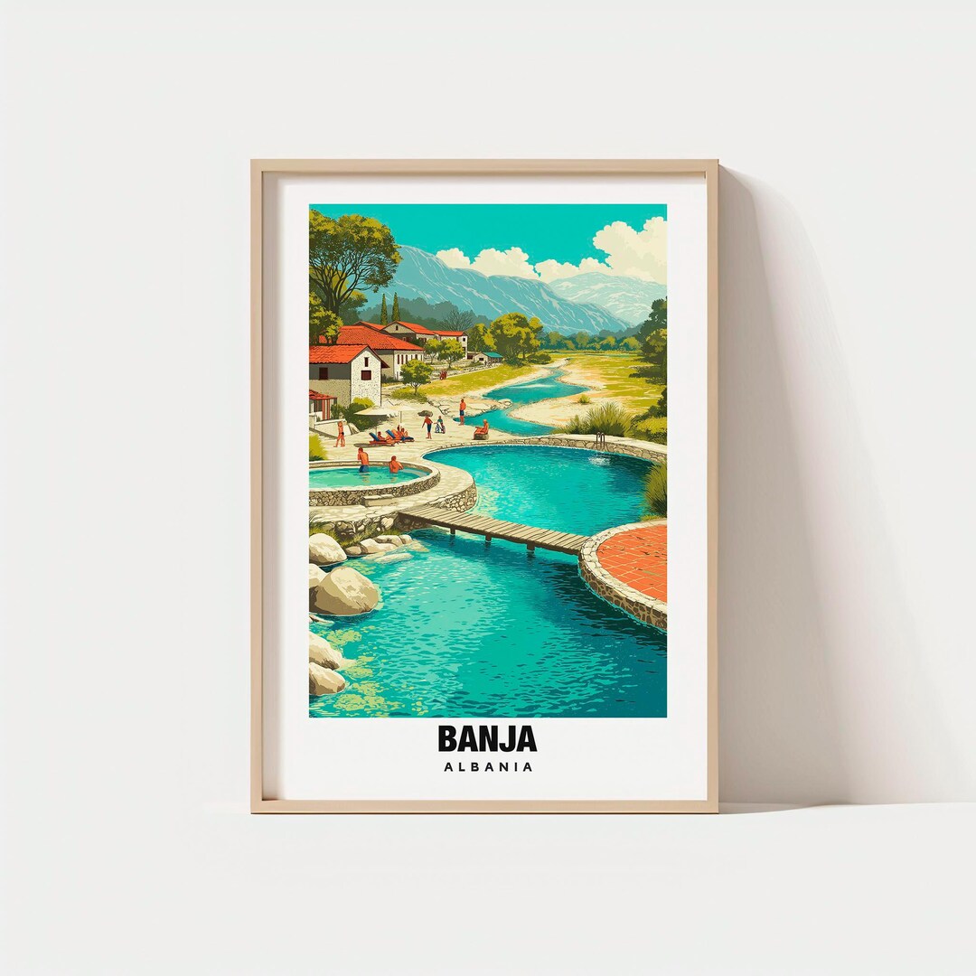 Banja Print - Albania Poster, Banja Views, Banja Art, Village Charm ...