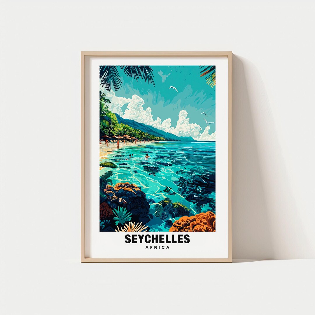 Seychelles Print - Seychelles Poster, Seychelles Views, Seychelles Beaches, Seychelles Islands ...
