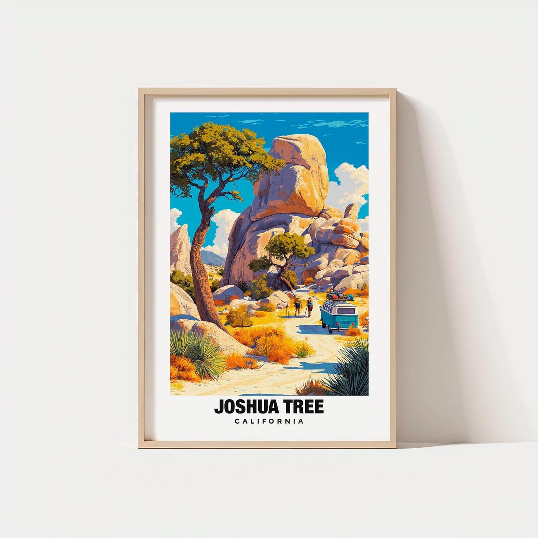 Joshua Tree Travel Print, Joshua Tree - California Travel Gift ...